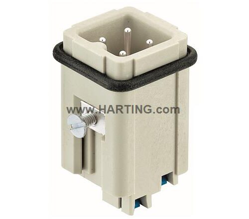 Han 3A male insert with Quick-Lock