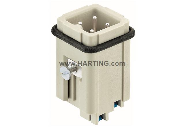 Han 3A male insert with Quick-Lock